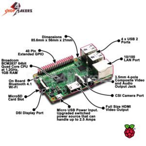 Carte Raspberry Pi B3+ 1GB